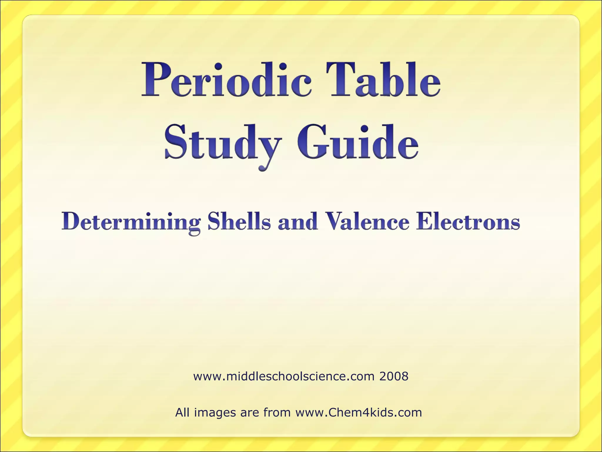 Periodic table-shells-valence | PPT