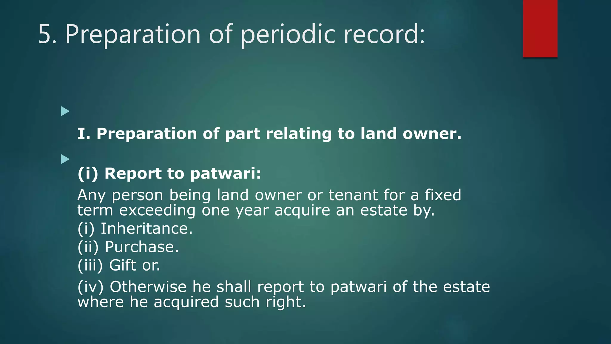 Periodical record of rights | PPTX
