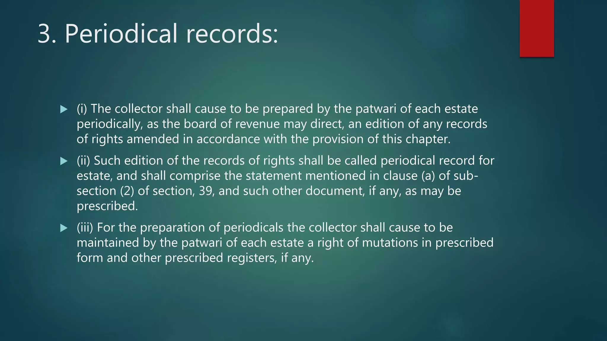 Periodical record of rights | PPTX