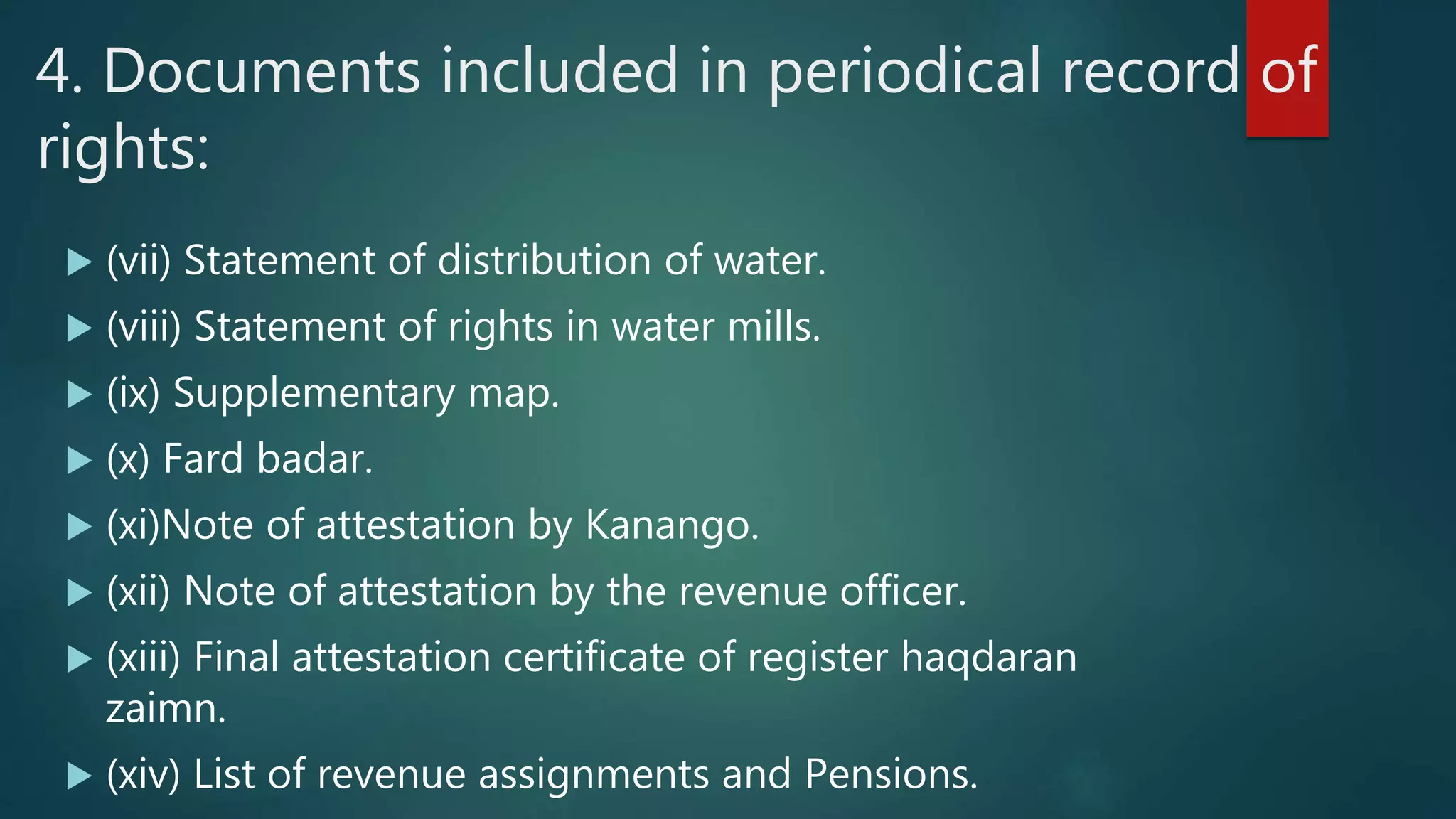 Periodical record of rights | PPTX