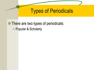 Periodicals | PPT