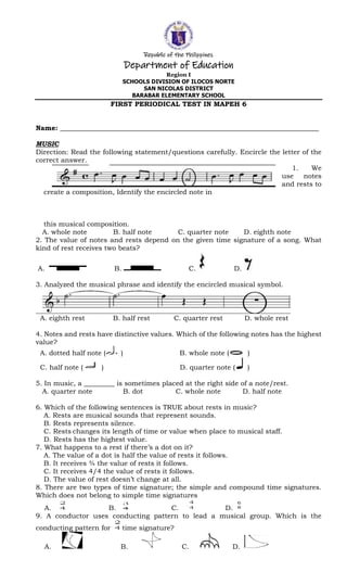 Periodical Test Mapeh Q1docx 