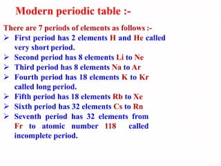 Periodic calssification of elements ncert shashikumar b s | PDF