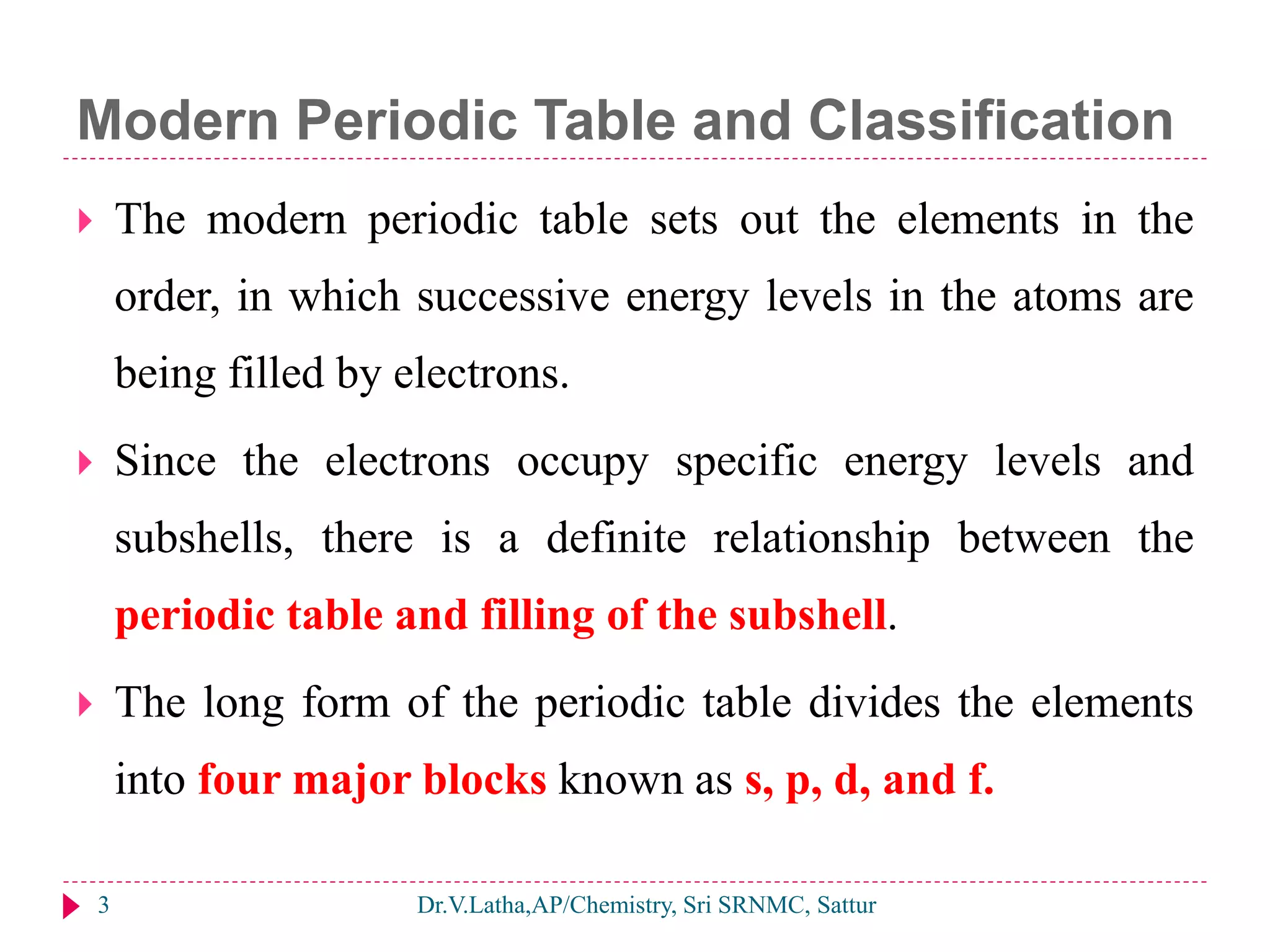 Periodic classification and periodic properties | PPTX