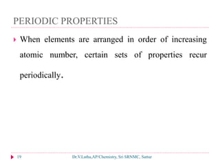 Periodic classification and periodic properties | PPT