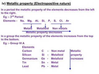 Periodic classification of elements | PPTX