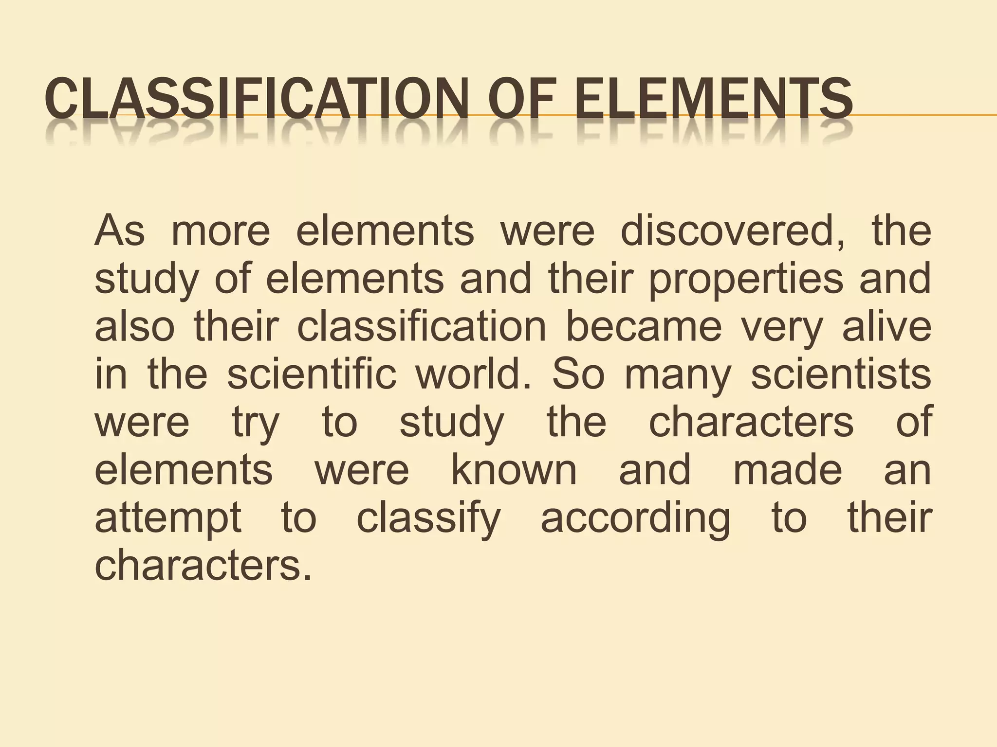 Periodic classification of elements | PPTX