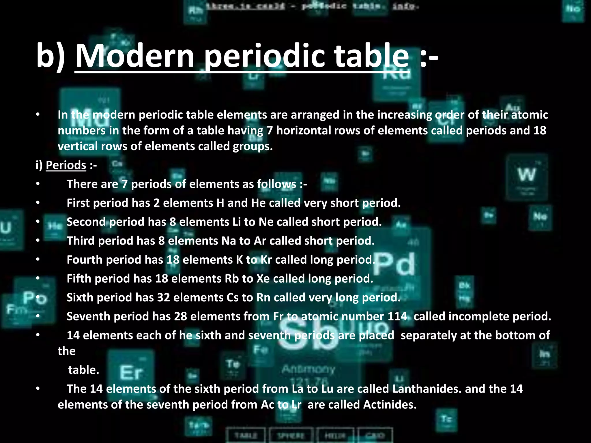Periodic classification of elements | PPTX | Chemistry | Science