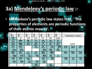 Periodic classification of elements | PPTX | Chemistry | Science
