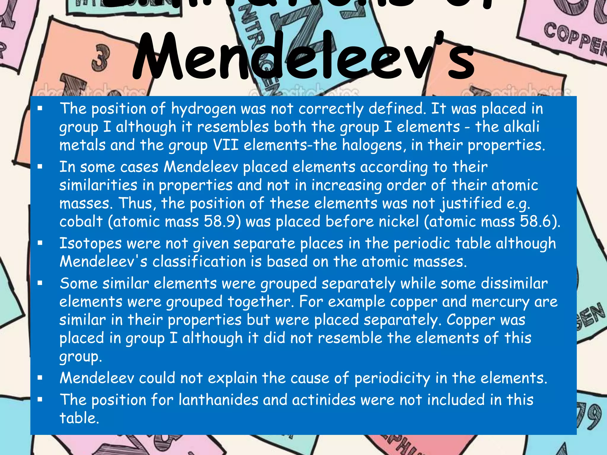 Periodic classification of elements | PPTX
