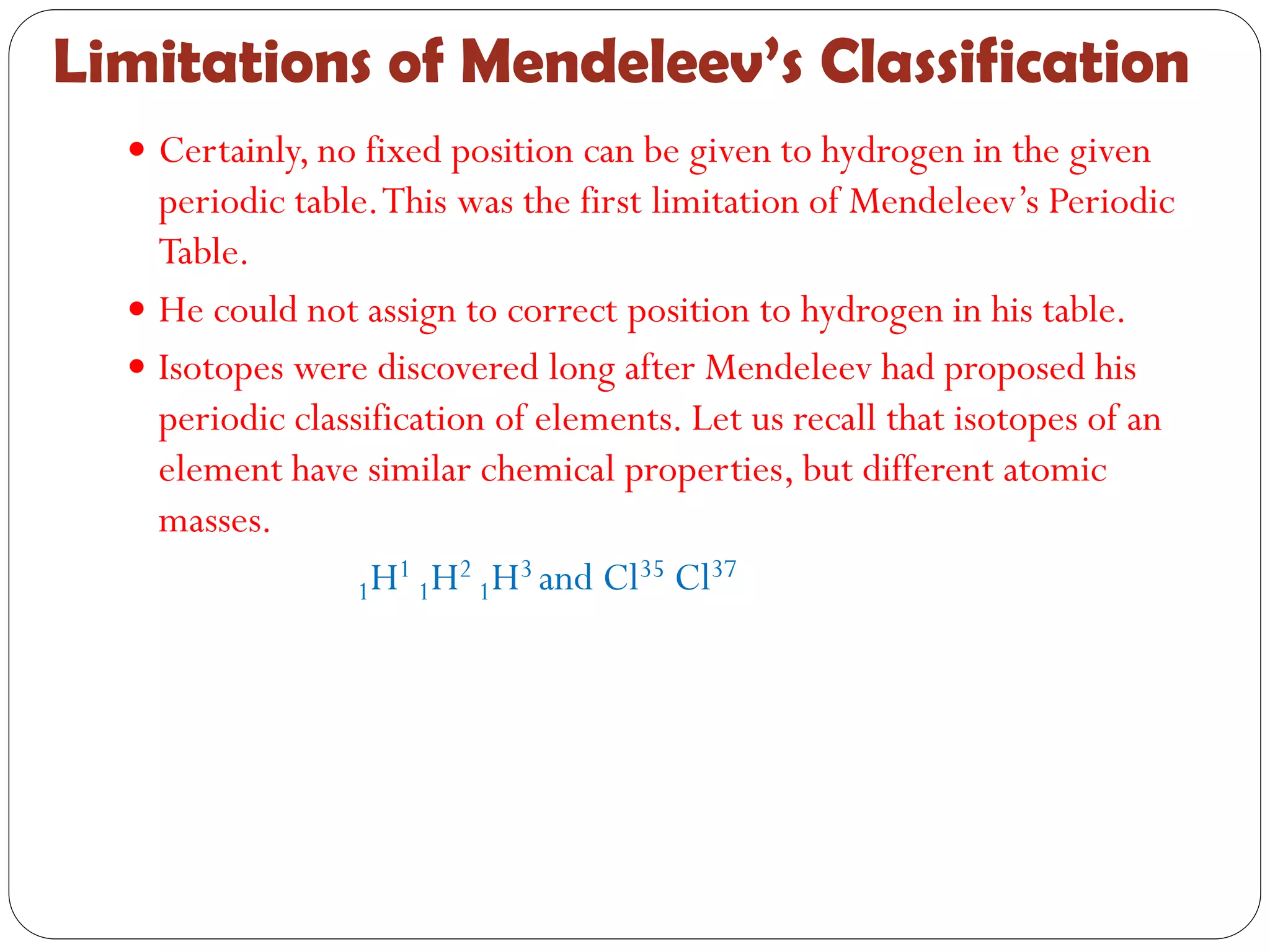 Periodic Classification of Elements | PDF