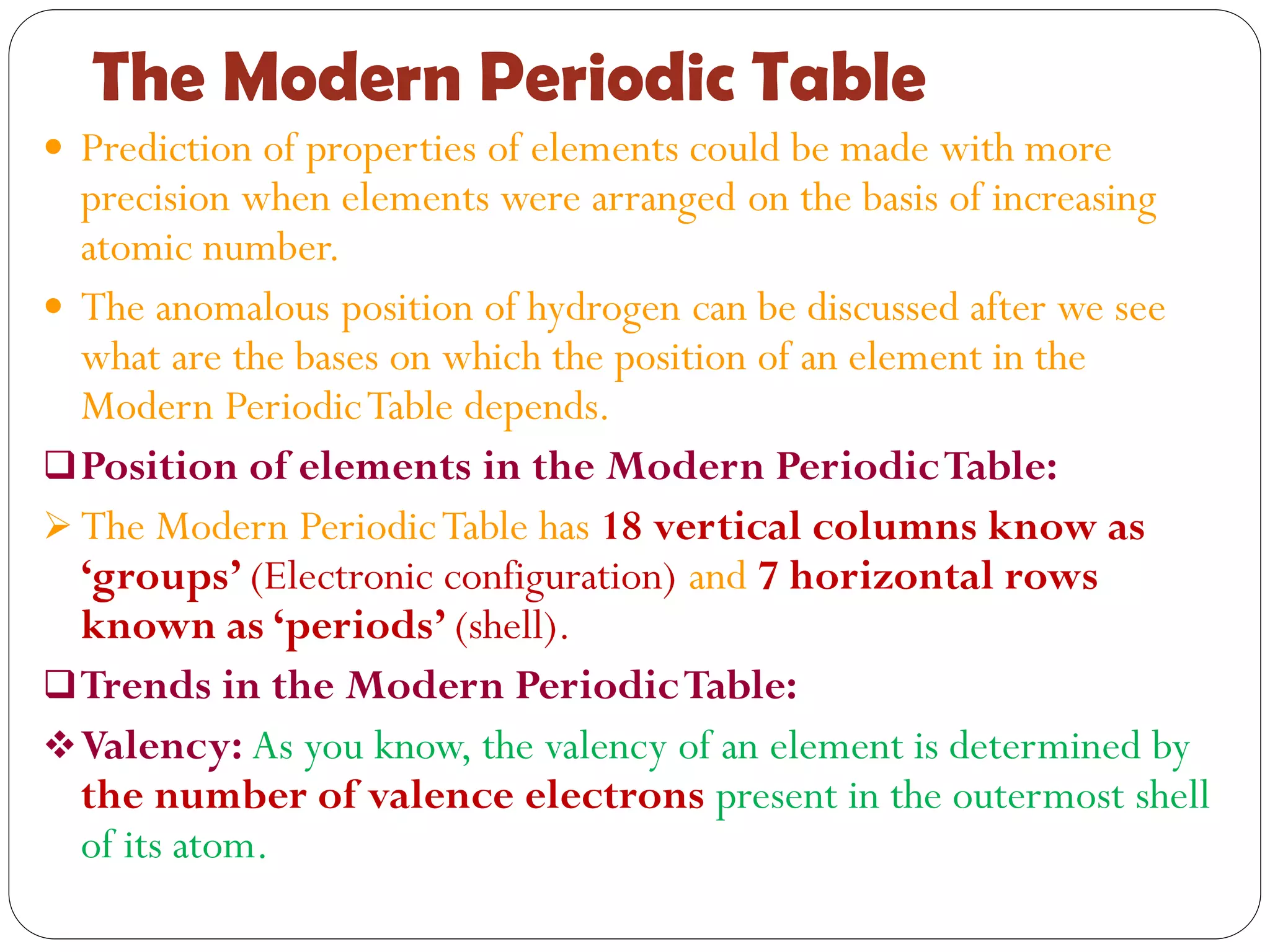 Periodic Classification of Elements | PDF