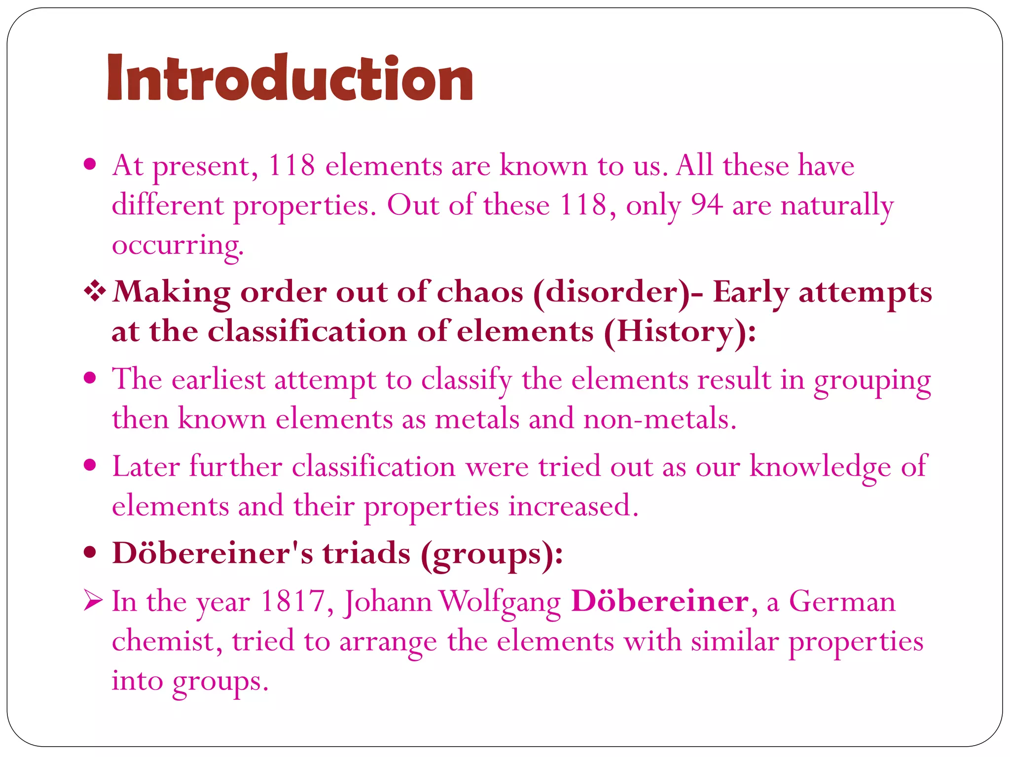Periodic Classification of Elements | PDF