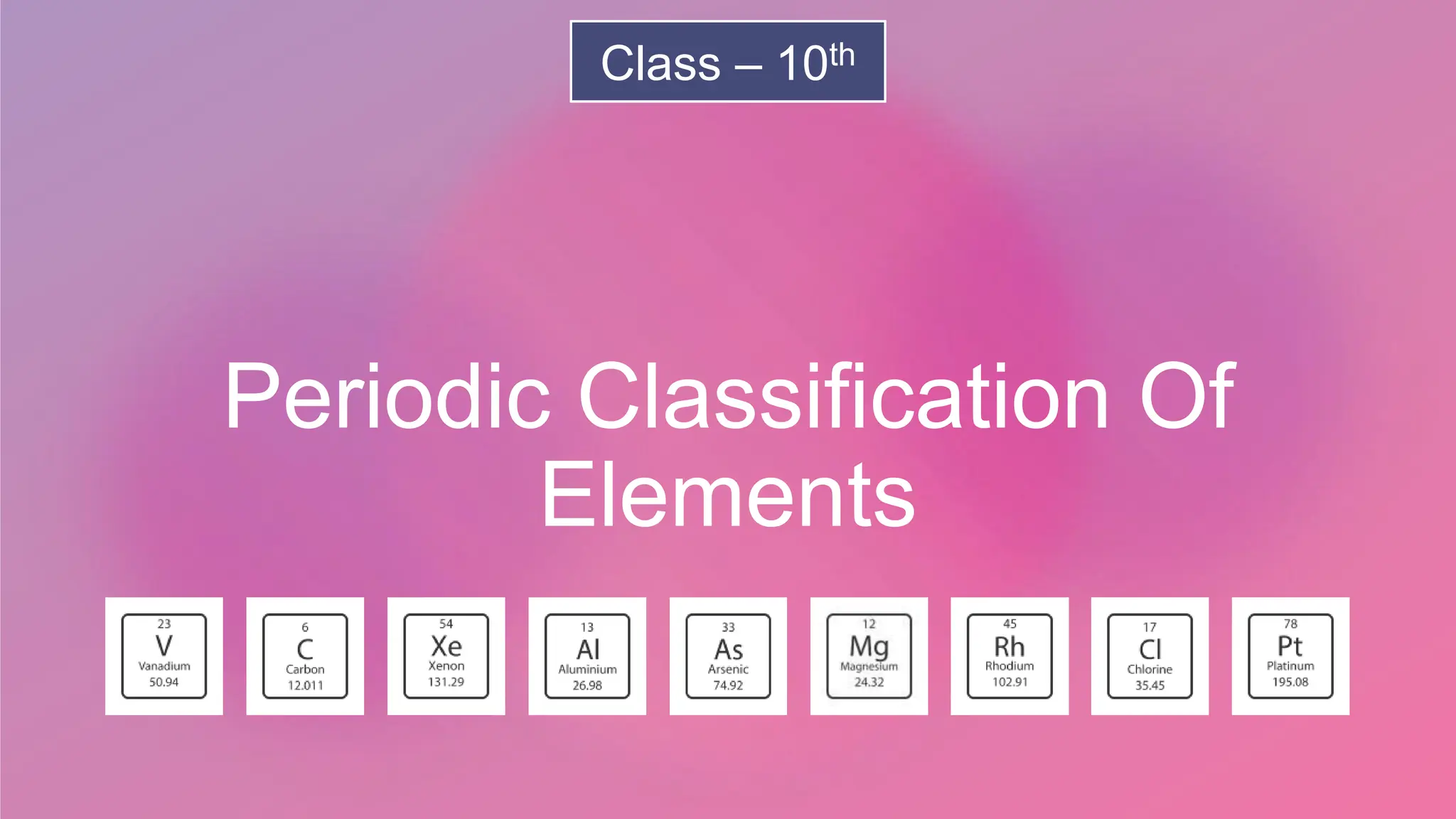 Periodic Classification Of Elements Class 10th | PPTX