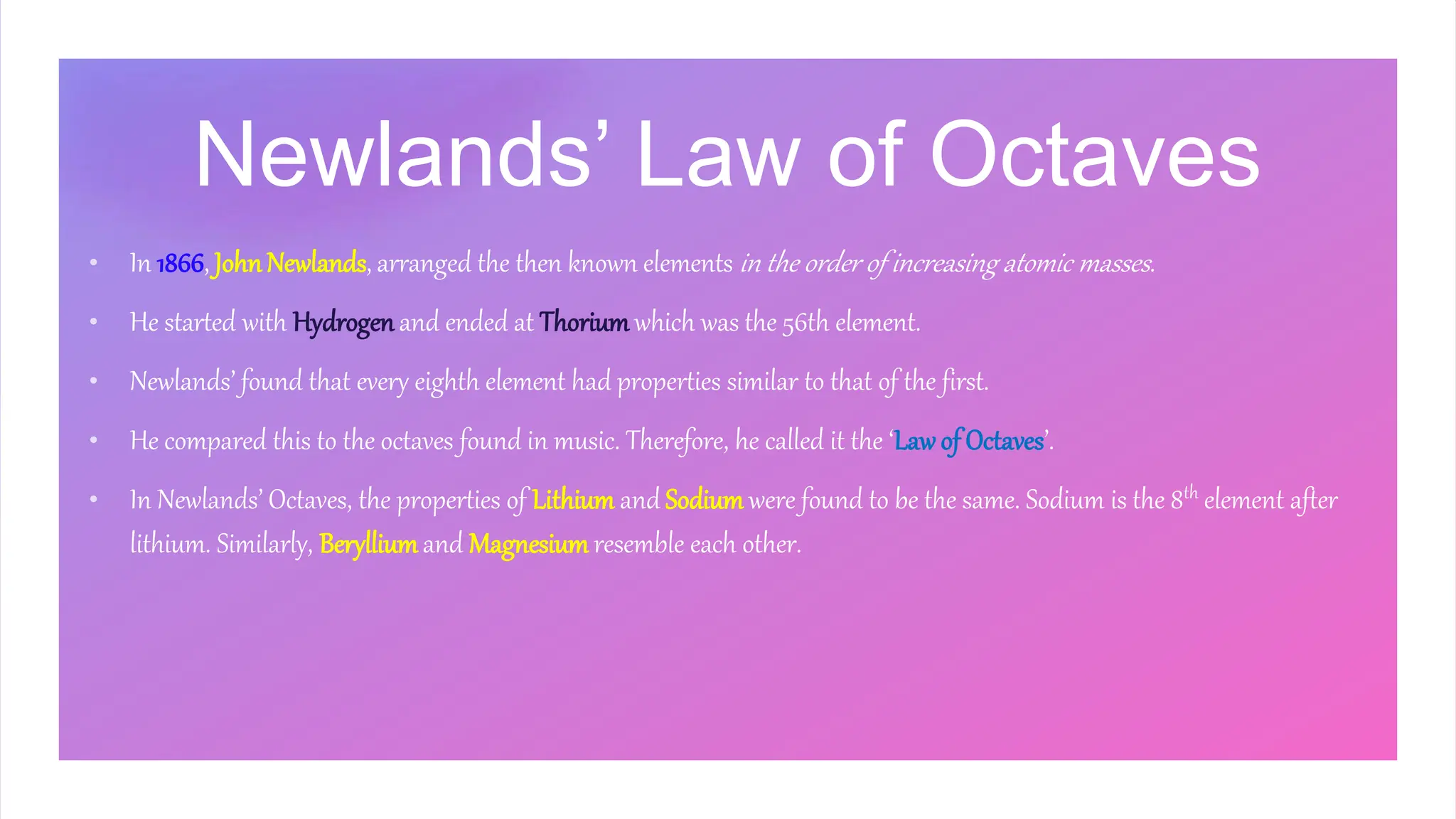 Periodic Classification Of Elements Class 10th | PPT