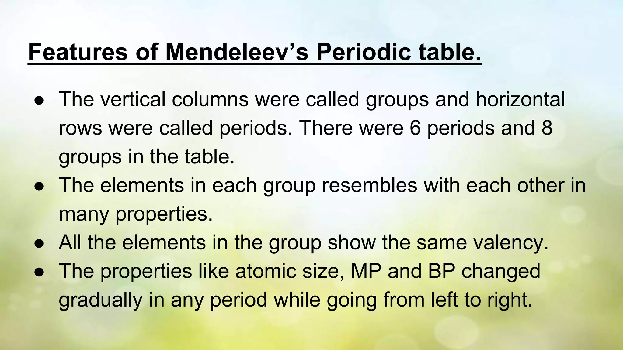 Periodic classification of elements gr10, 2020-21 | PPTX