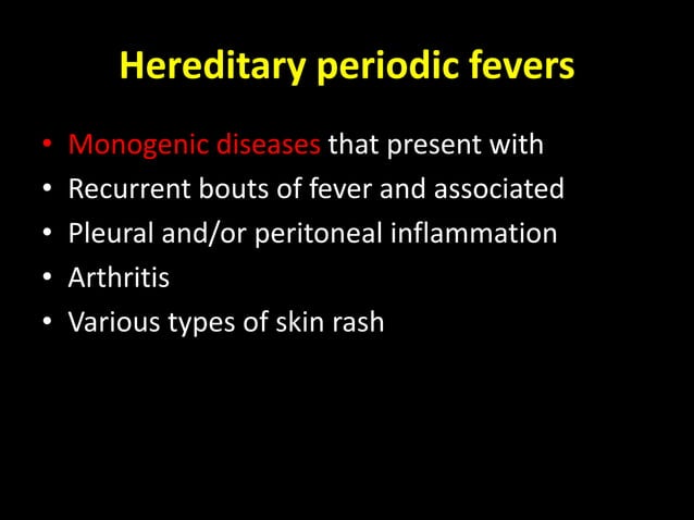 Periodic fever ppt | PPTX