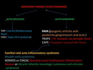 Periodic fever ppt | PPTX