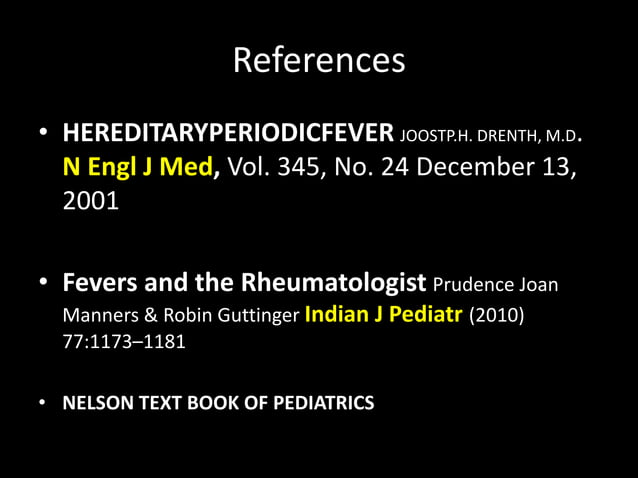 Periodic fever ppt | PPTX