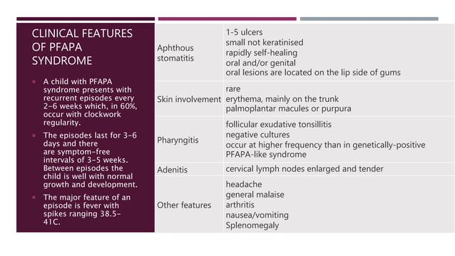 Periodic Fever syndromes- group of rare conditions that cause children ...