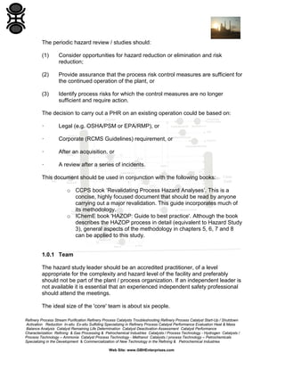 Periodic Hazard Review (PHA Revalidation) | PDF