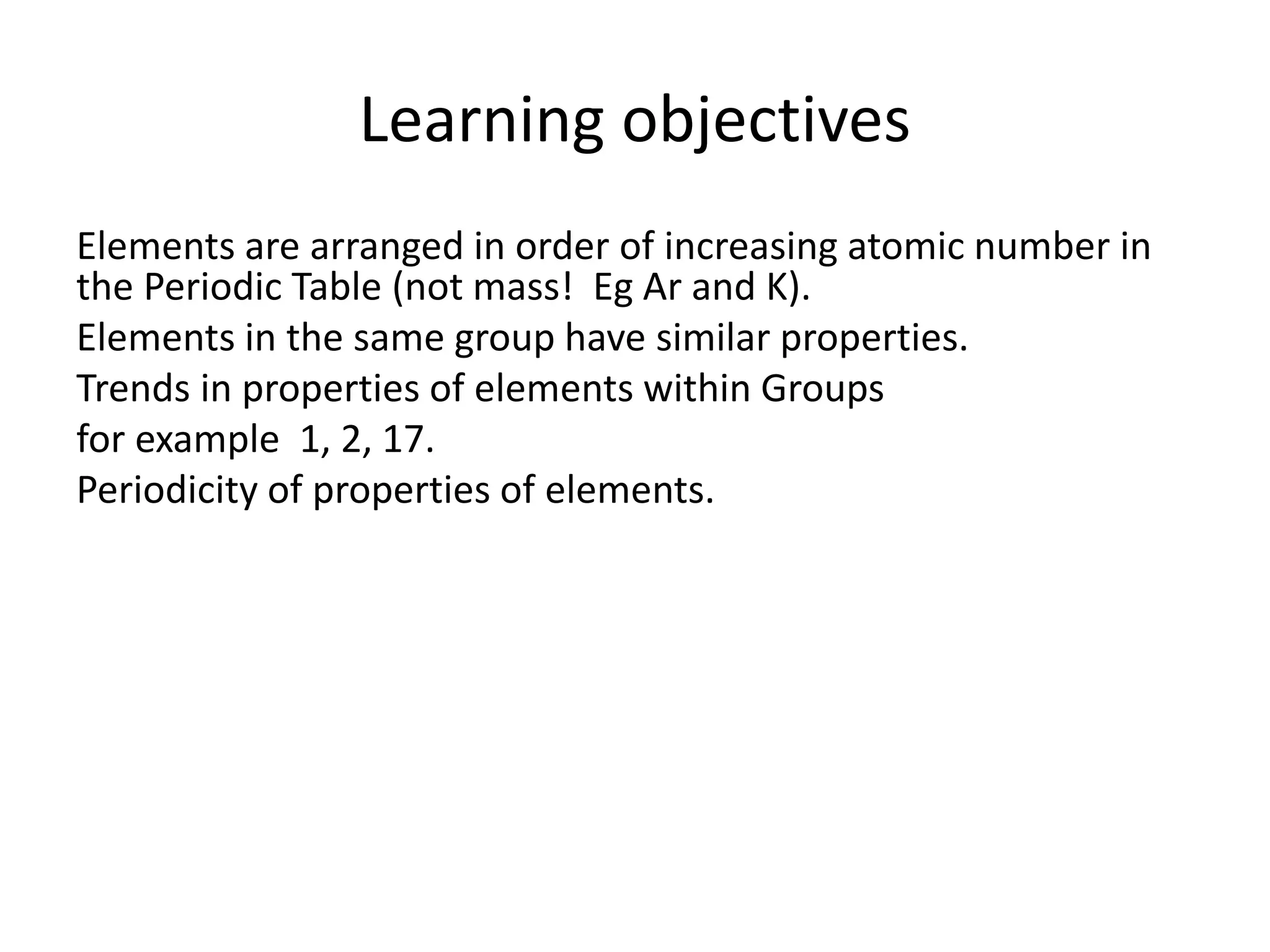Periodicity | PPTX | Chemistry | Science