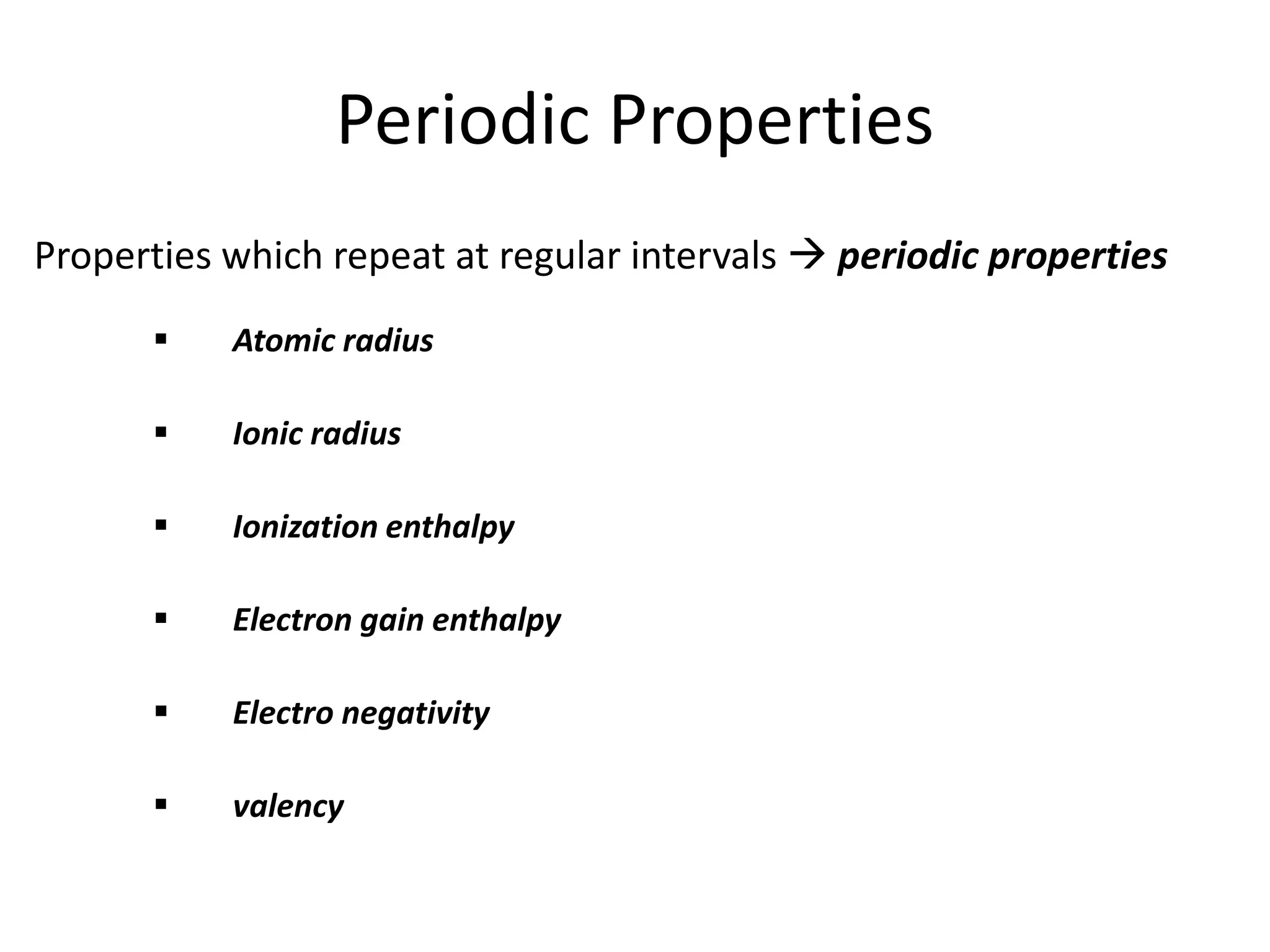 Periodic trend in properties | PPTX