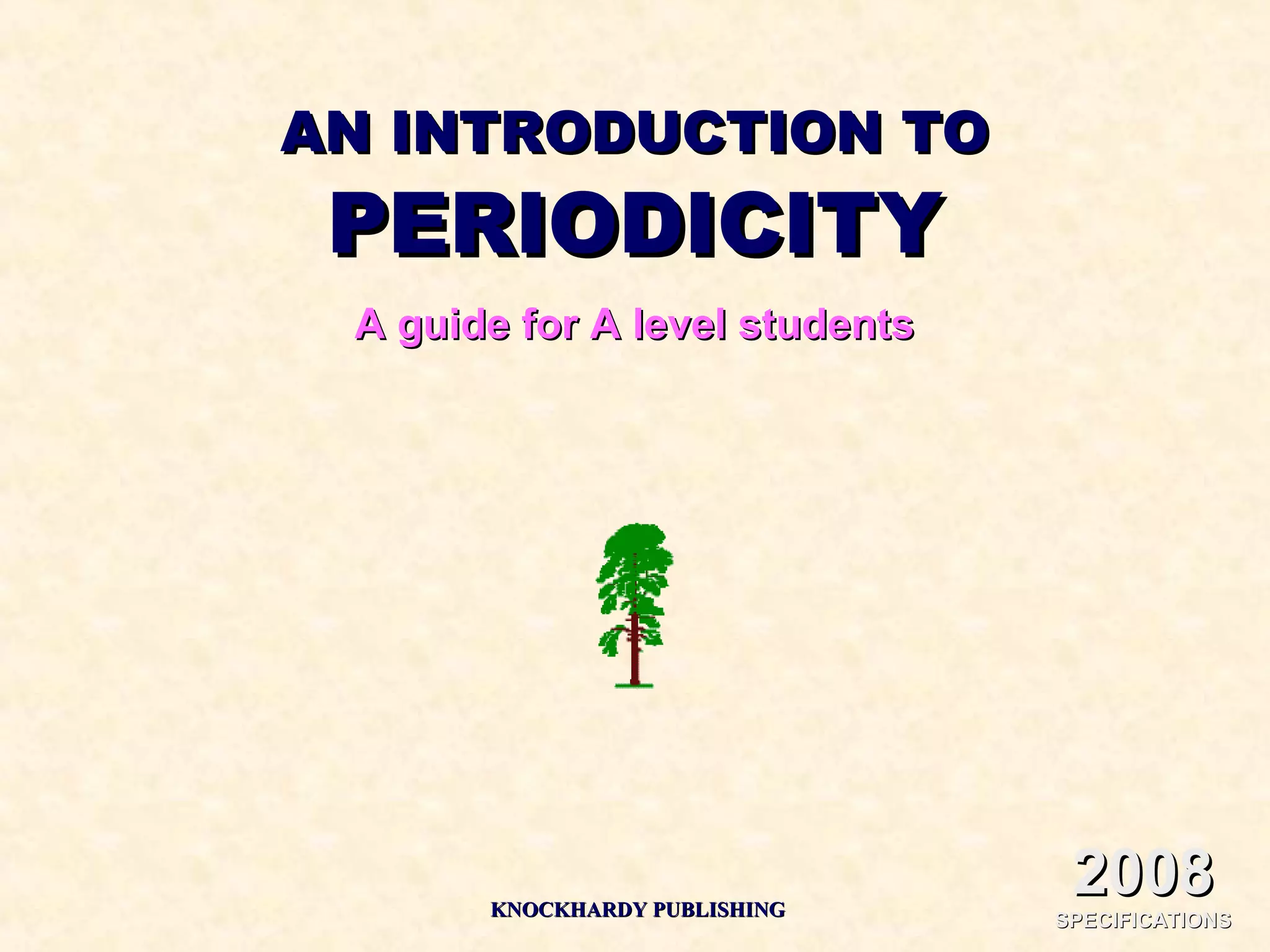 Periodicity introduction unit 1 | PPT