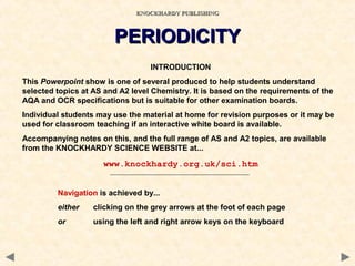 Periodicity introduction unit 1 | PPT