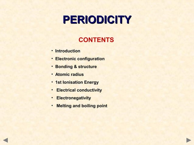 Periodicity introduction unit 1 | PPT