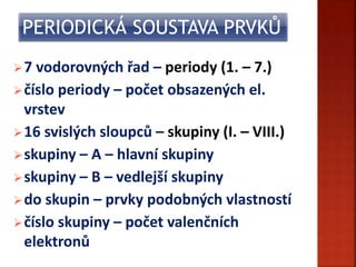 Periodicka soustava prvků | PPT