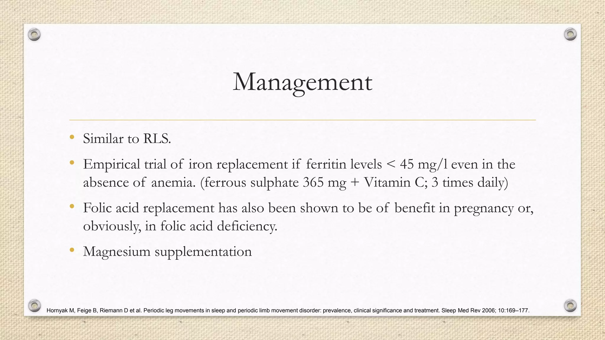 Periodic Limb Movement Disorder | PPTX