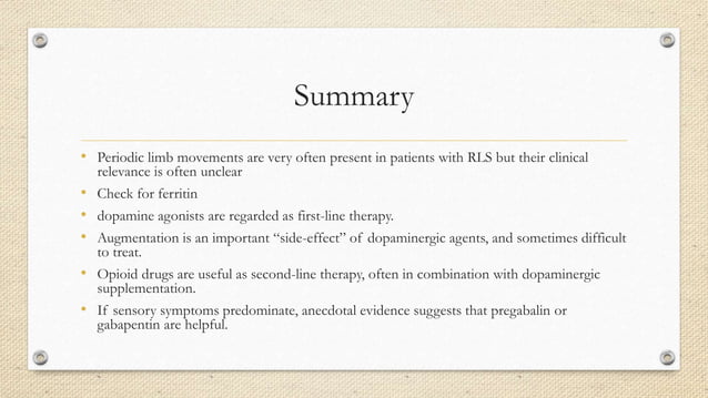 Periodic Limb Movement Disorder | PPTX | Sleep Disorders | Diseases and ...