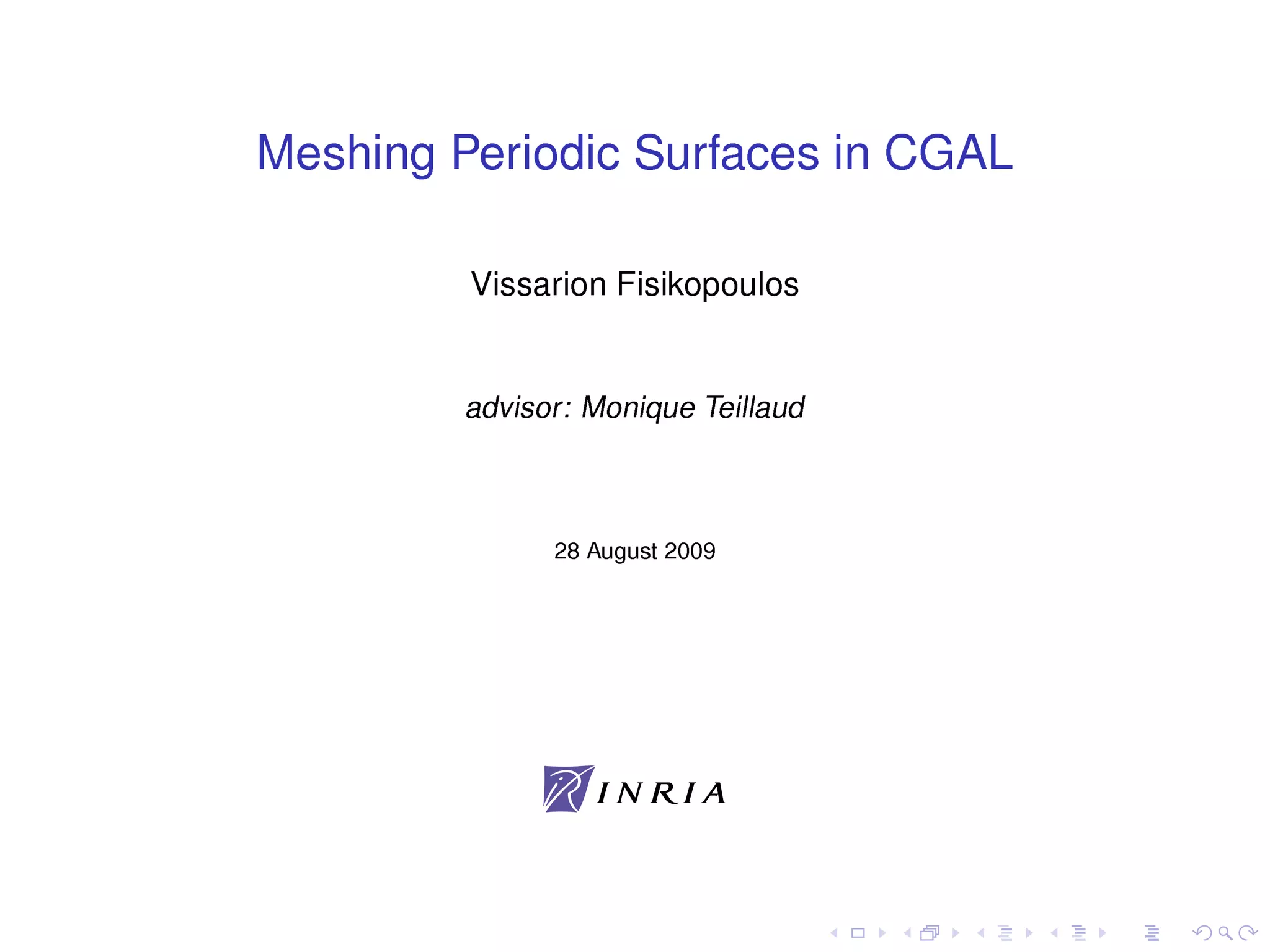 "Mesh of Periodic Minimal Surfaces in CGAL." | PDF