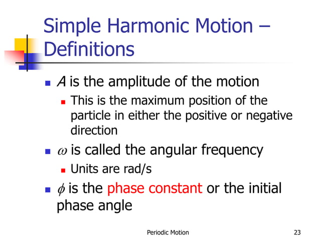 Periodic Motion.ppt | Physics | Science