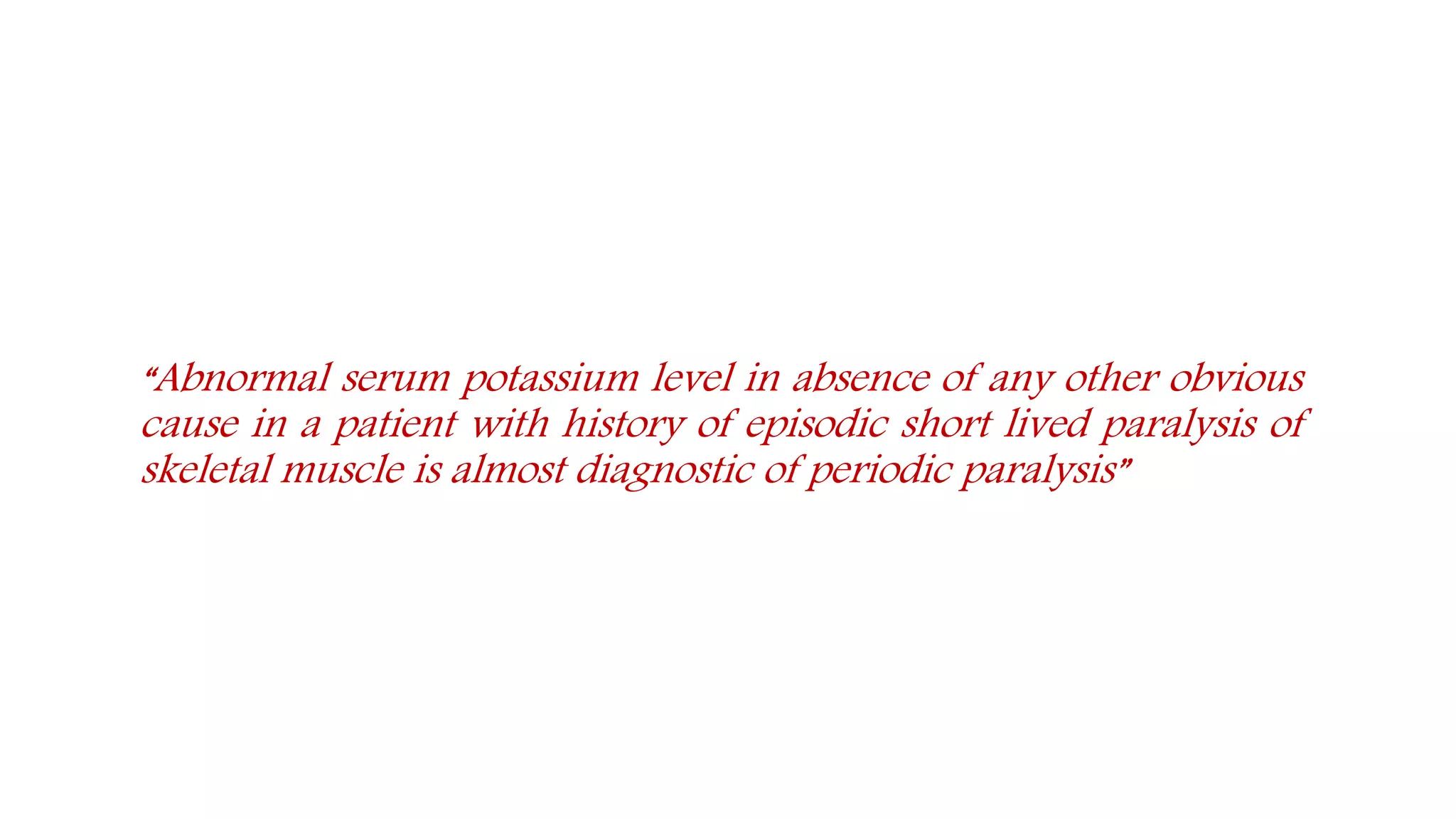 Periodic paralysis | PPTX