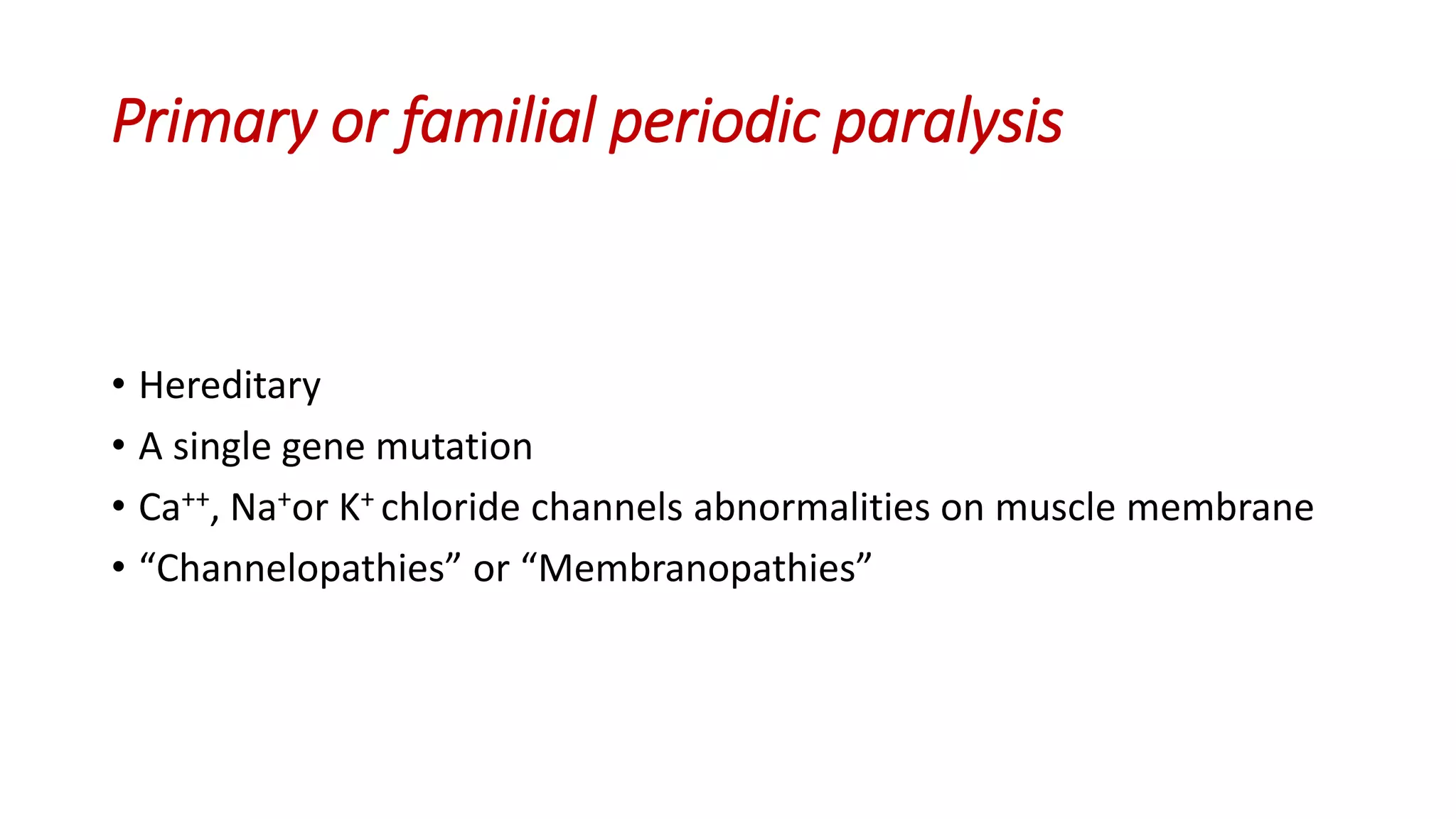 Periodic paralysis | PPTX