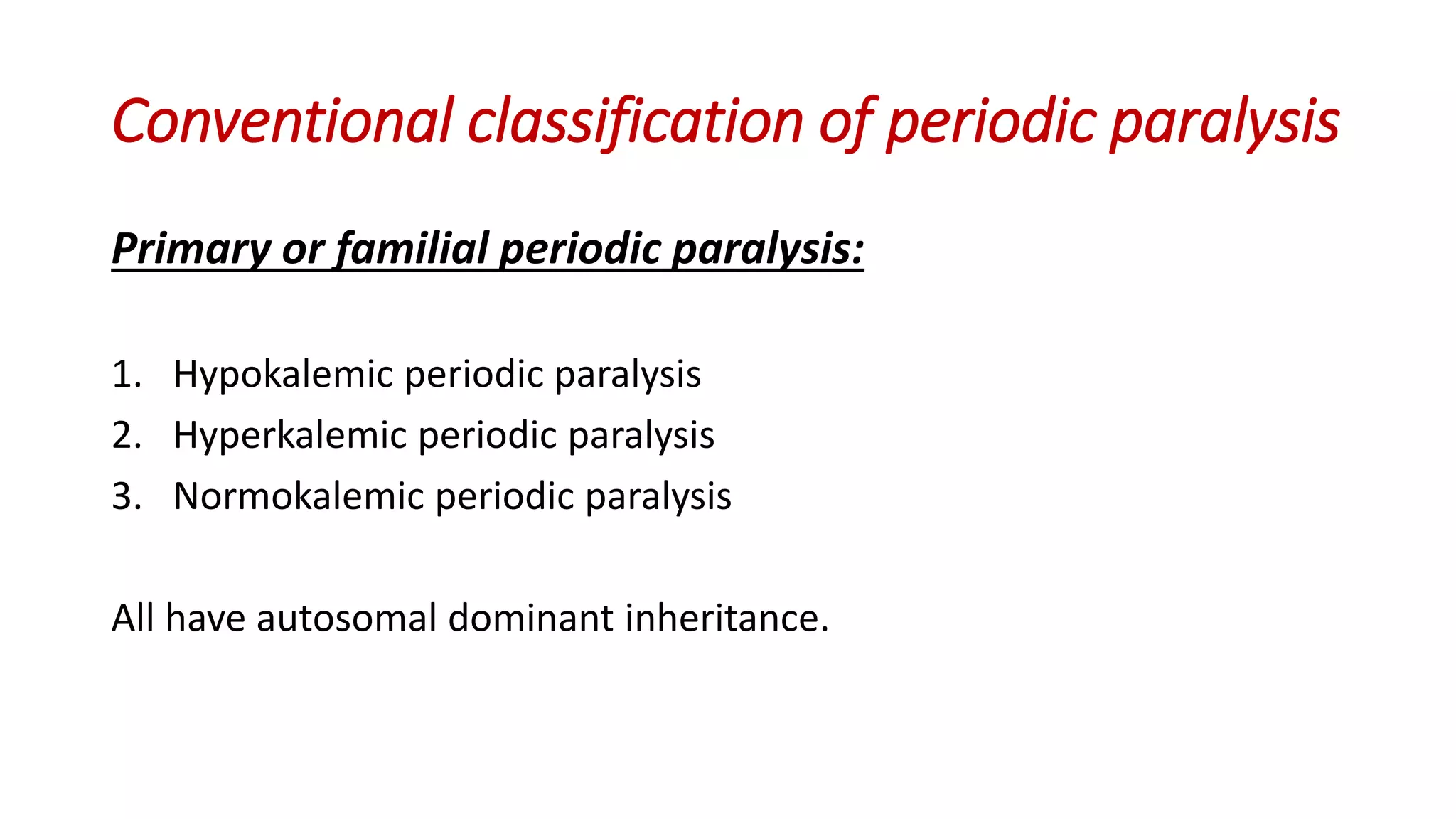 Periodic paralysis | PPTX