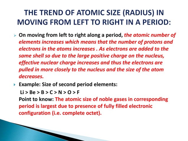 Periodic properties of elements | PPTX | Chemistry | Science