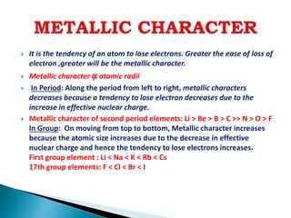 Periodic properties of elements | PPTX