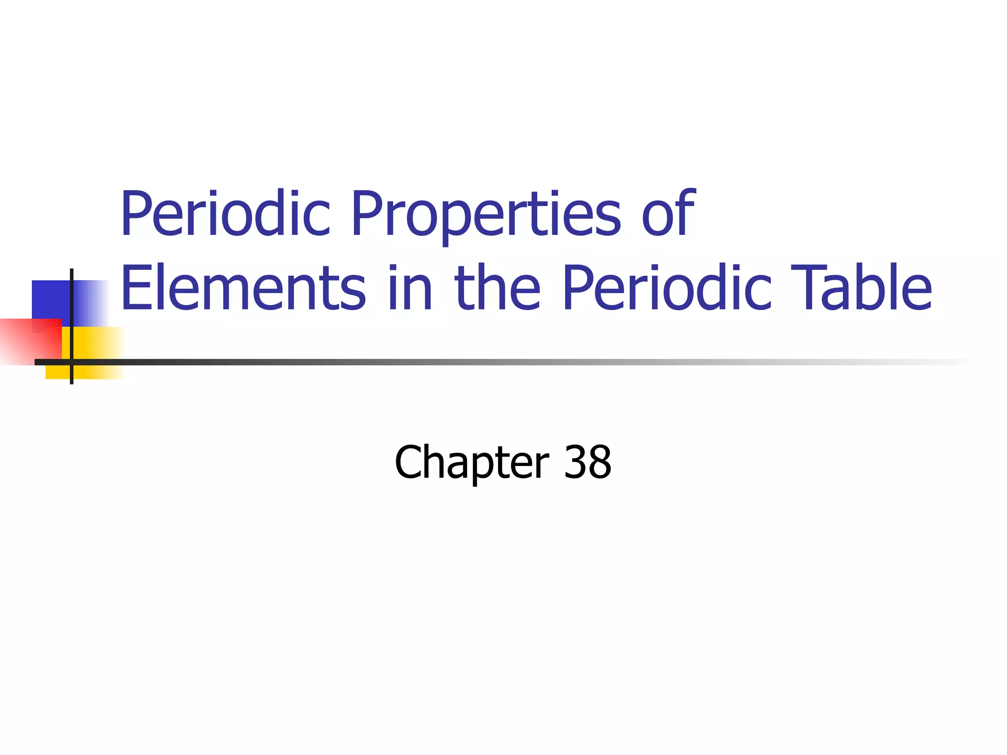 Periodic Properties Of Elements In The Periodic Table | PPT