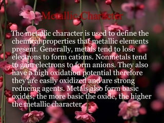 Periodic properties of the elements | PPTX
