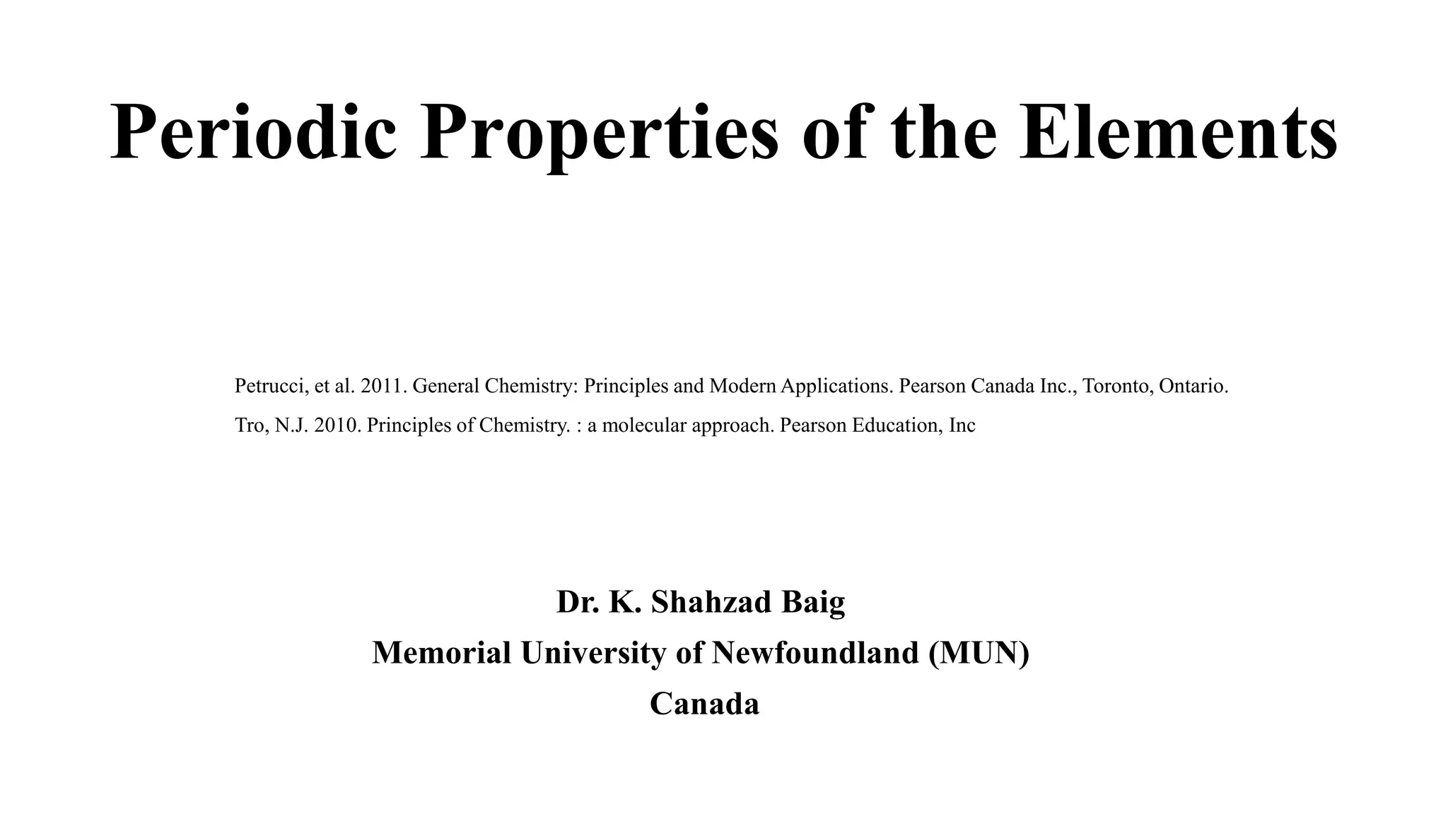 Periodic properties of the elements, 9(4) | PPT