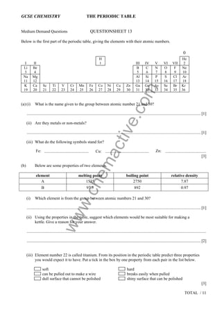 Periodic questions | PDF