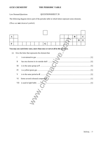Periodic questions | PDF