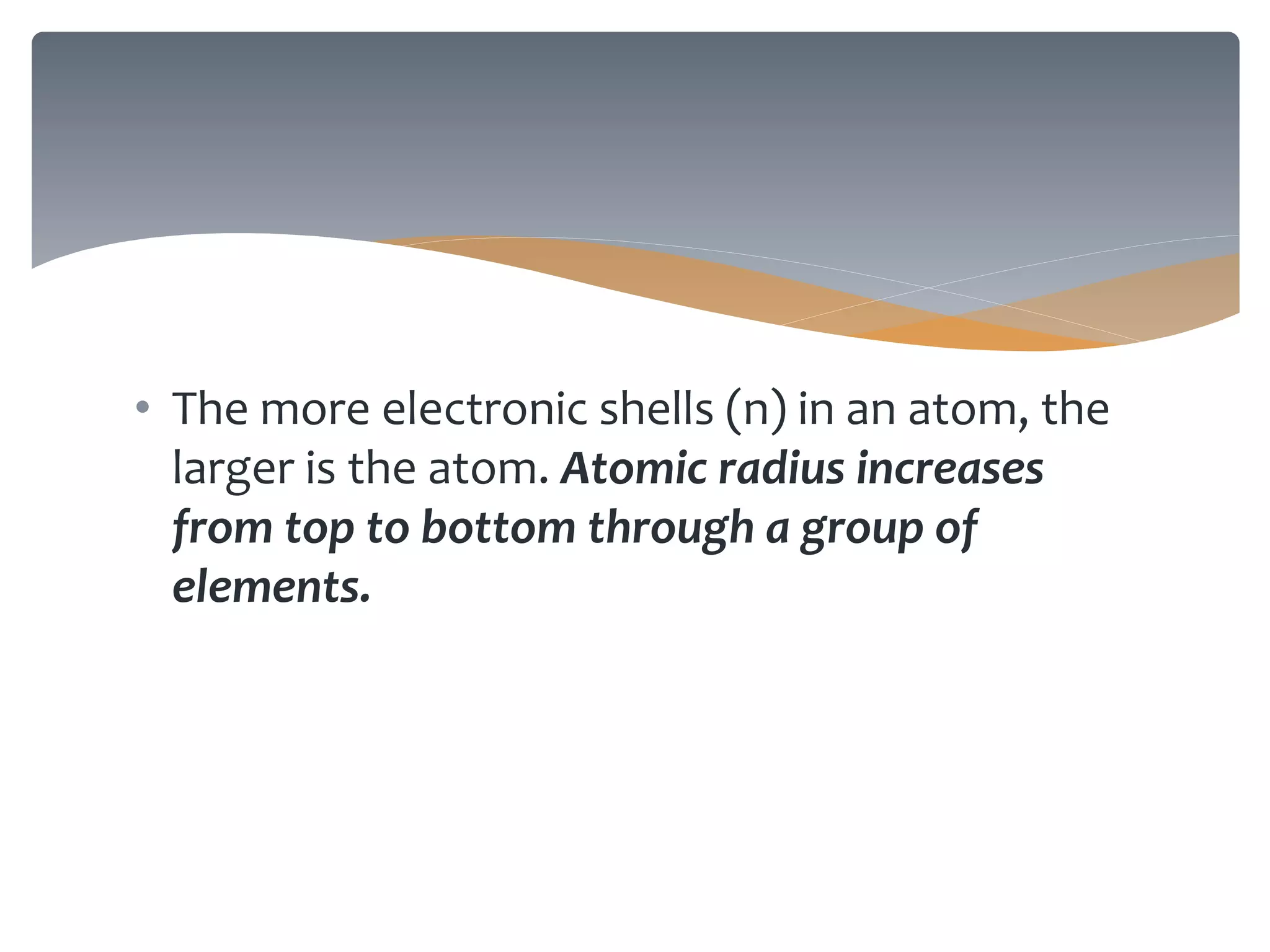 Periodic relationships among elements | PPTX