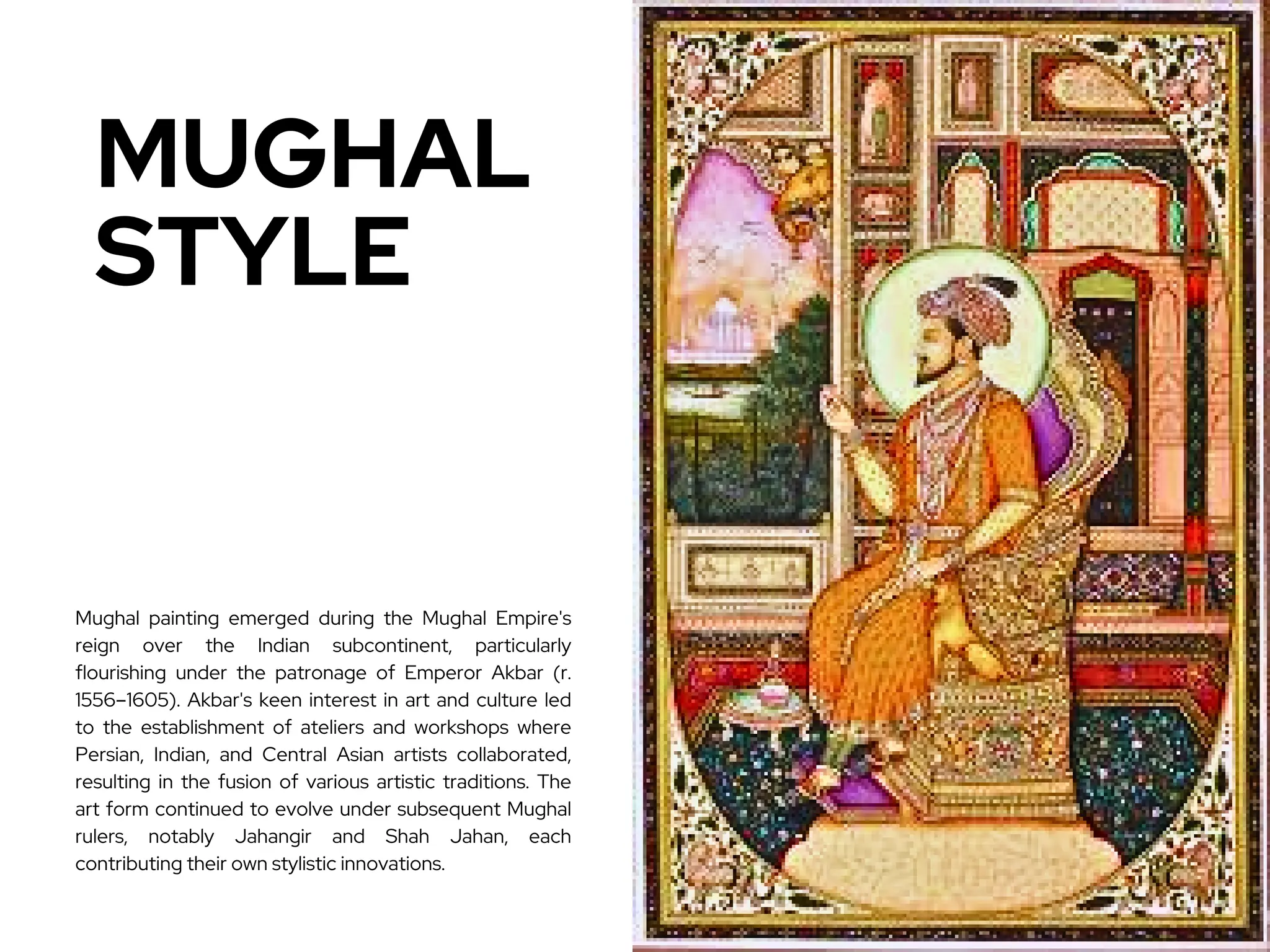 Periodic Styles in Indian Traditional Art - Mughal, Kangra, Miniature | PDF