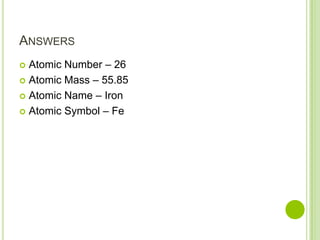 Periodic table | PPT