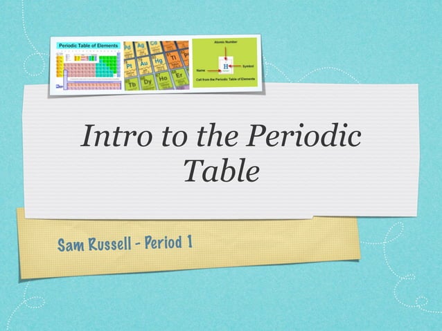Periodic table Presentation | PPT