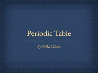 Periodic table | PPT